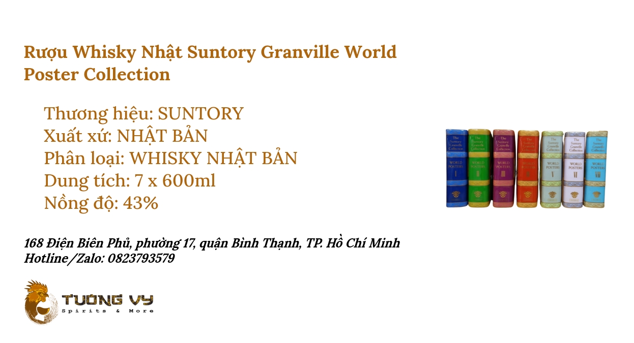 Rượu Whisky Nhật Suntory Granville World Poster Collection