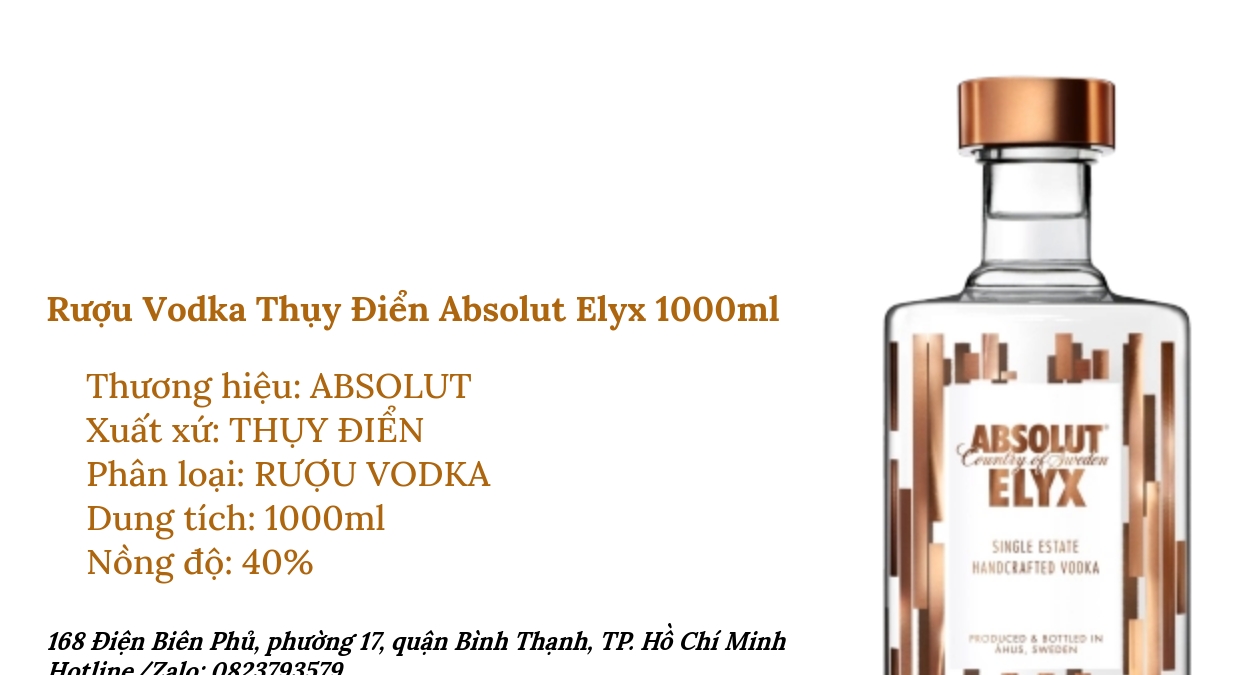 Absolut Elyx 1000ml