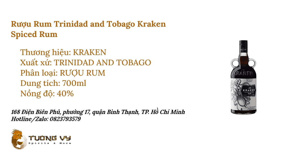 Rượu Rum Trinidad and Tobago Kraken Spiced Rum