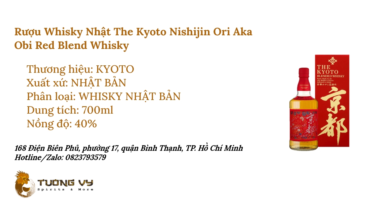 Rượu Whisky Nhật The Kyoto Nishijin Ori Aka-Obi Blend Whisky