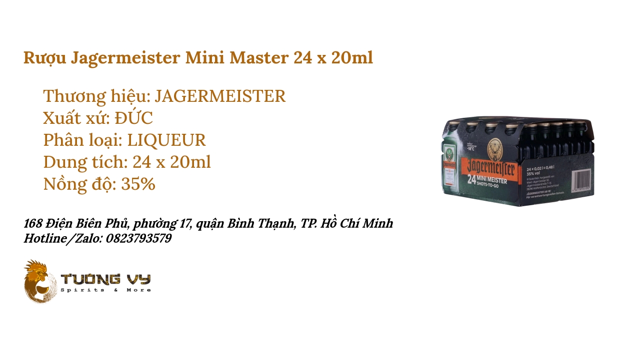 Rượu Jagermeister Mini Master 24 x 20ml