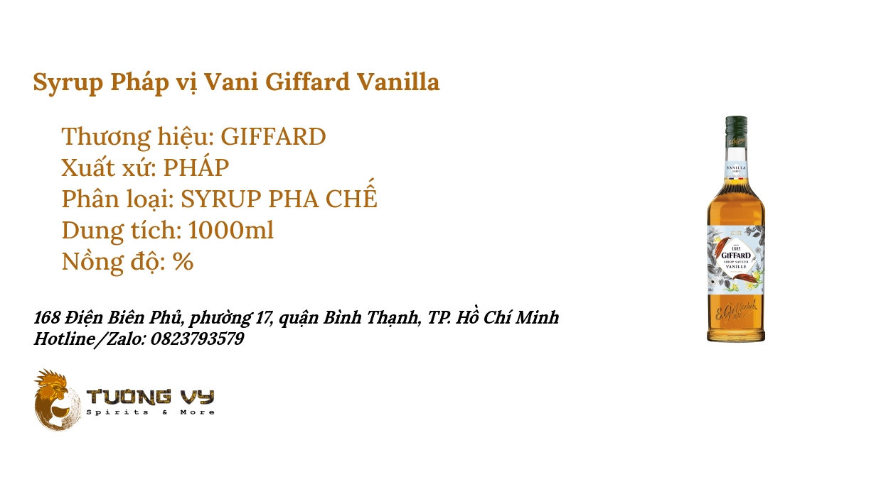Syrup Vani Giffard Vanilla