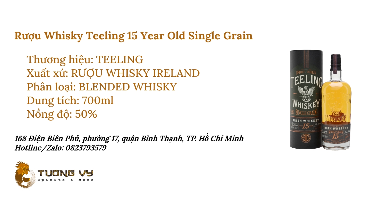 Rượu Whisky Teeling 15 Year Old Single Grain