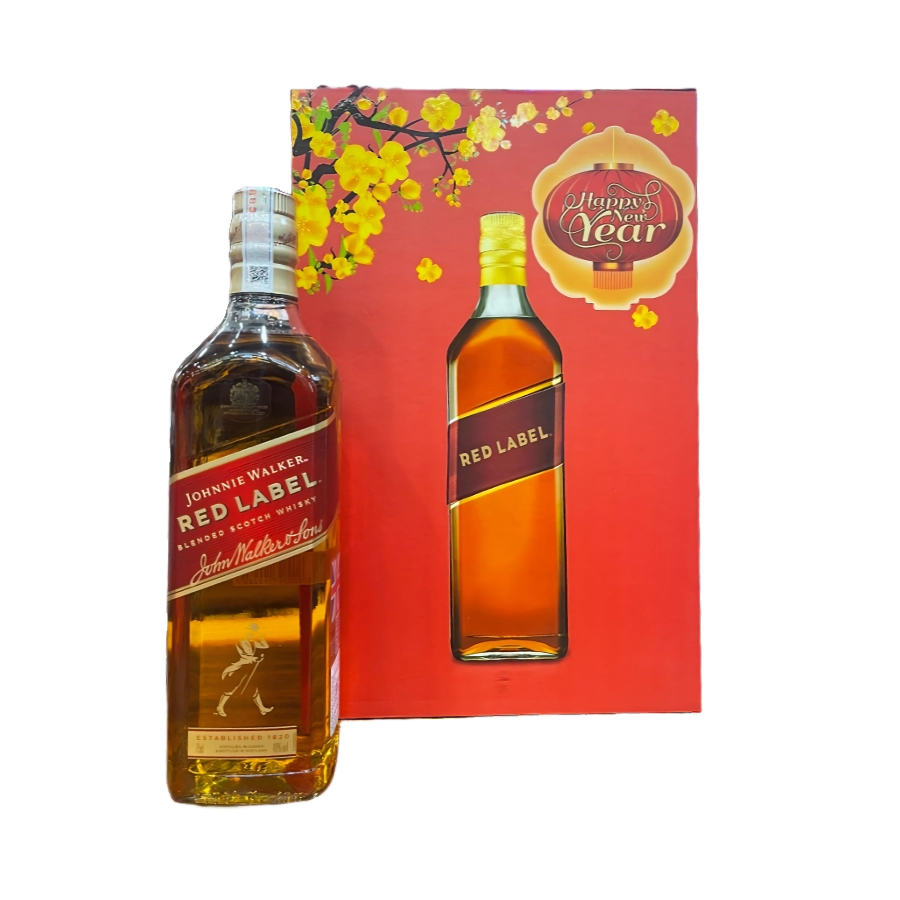 Rượu Whisky Johnnie Walker Red Label Phiên Bản Hộp Quà Tết 2024