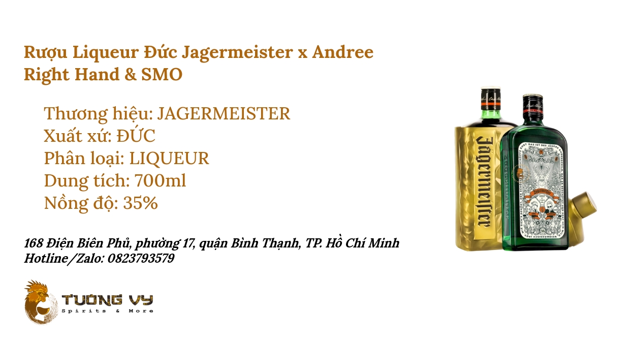 Rượu Liqueur Đức Jagermeister x Andree Right Hand & SMO