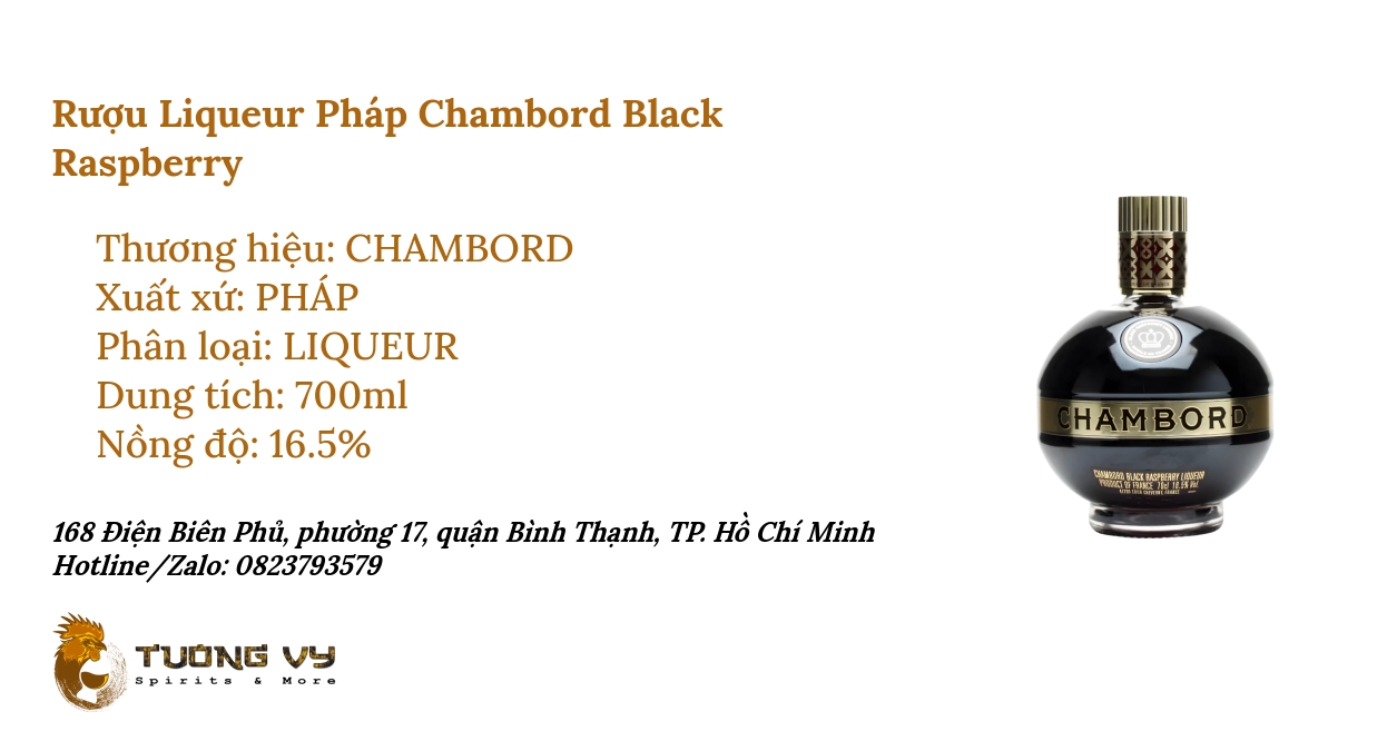 Rượu Liqueur Pháp Chambord Black Raspberry