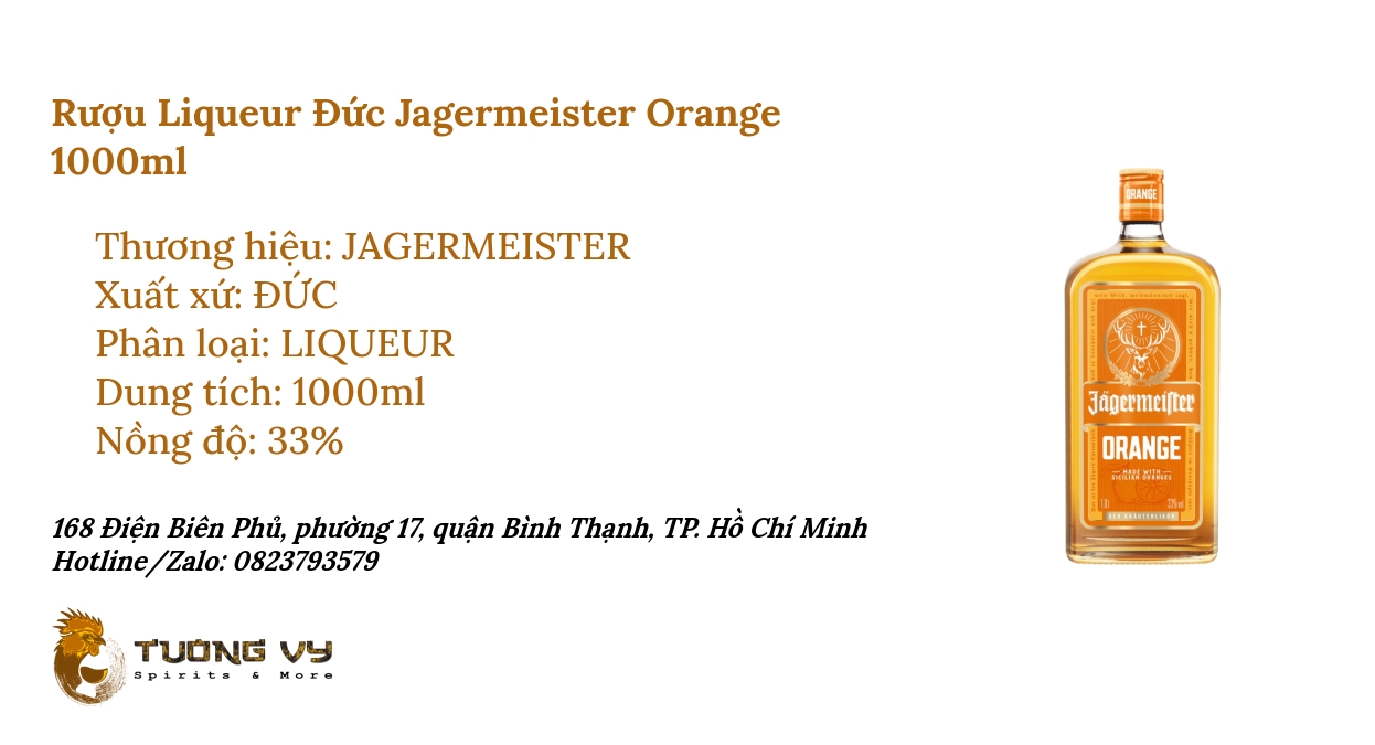 Rượu Liqueur Đức Jagermeister Orange 1000ml