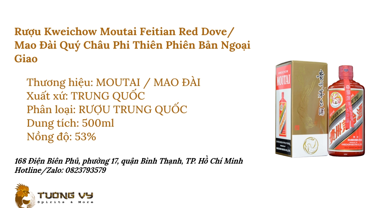 Rượu Kweichow Moutai Feitian Red Dove/ Mao Đài Quý Châu Phi Thiên