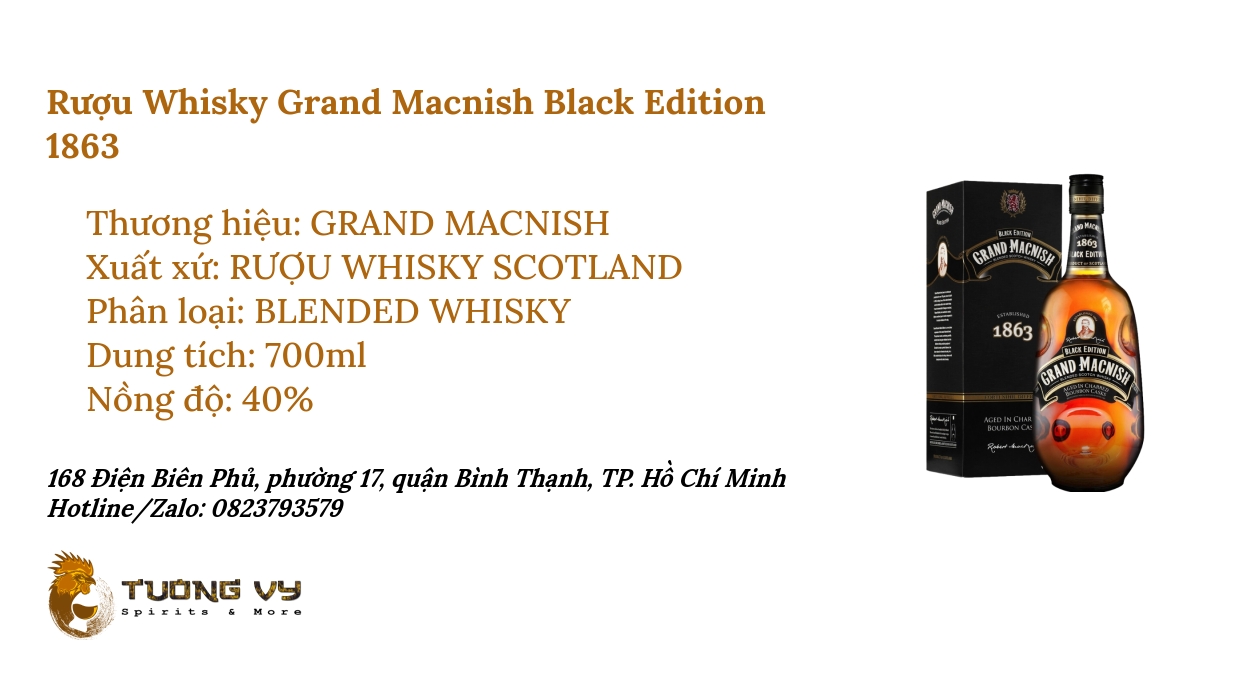 Rượu Whisky Grand Macnish Black Edition 1863