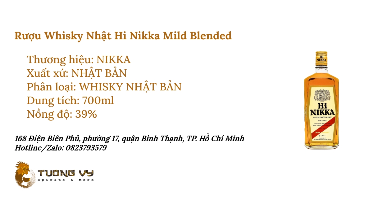 Rượu Whisky Nhật Hi Nikka Mild Blended