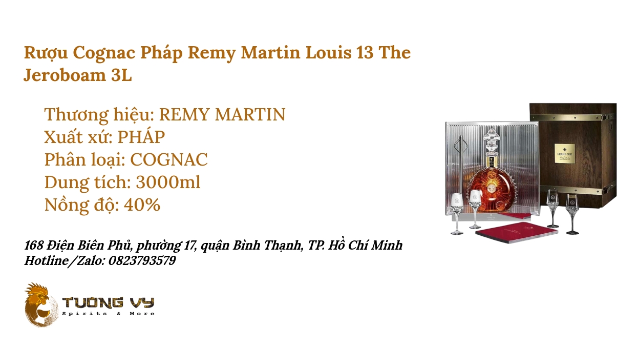 Rượu Cognac Pháp Remy Martin Louis 13 The Jeroboam 3L