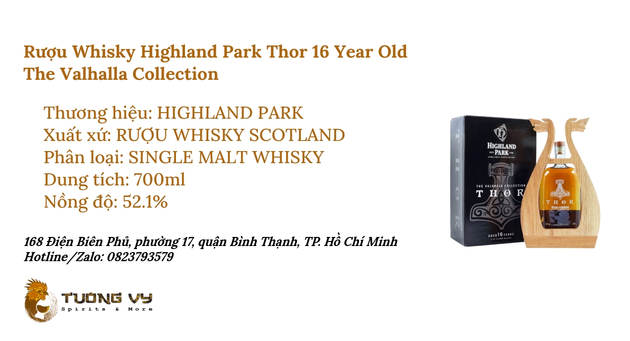 Rượu Whisky Highland Park Thor 16 Year Old The Valhalla Collection